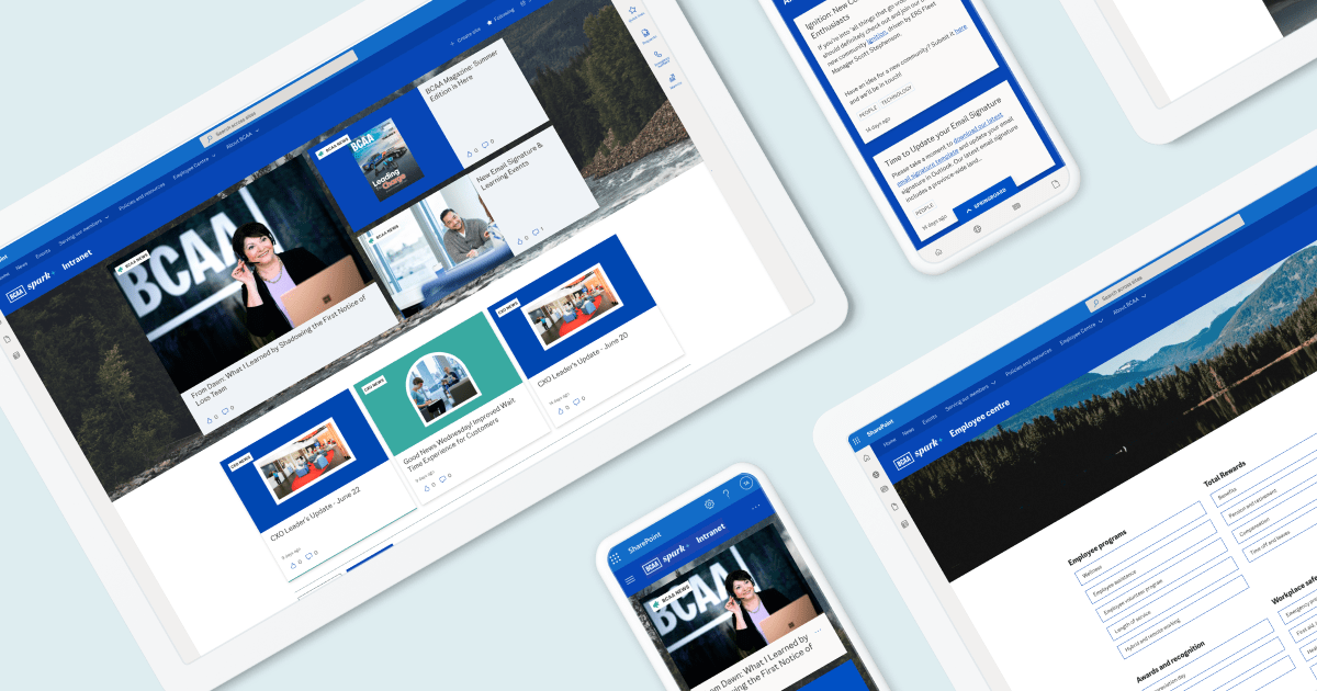 GO intranet example – BCAA case study | Habanero Consulting Inc.