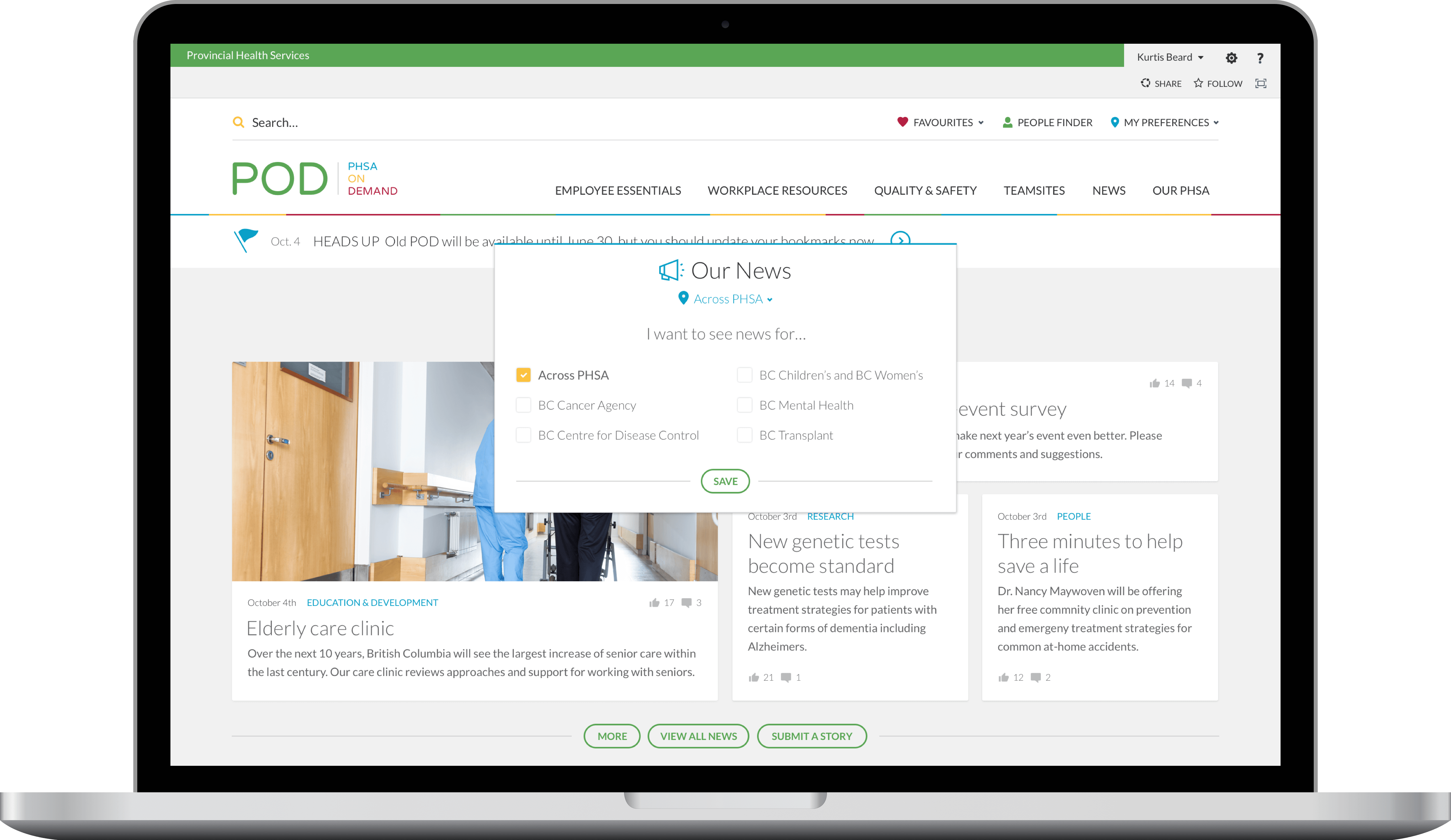 PHSA builds an intranet worthy of health care workers’ precious little ...
